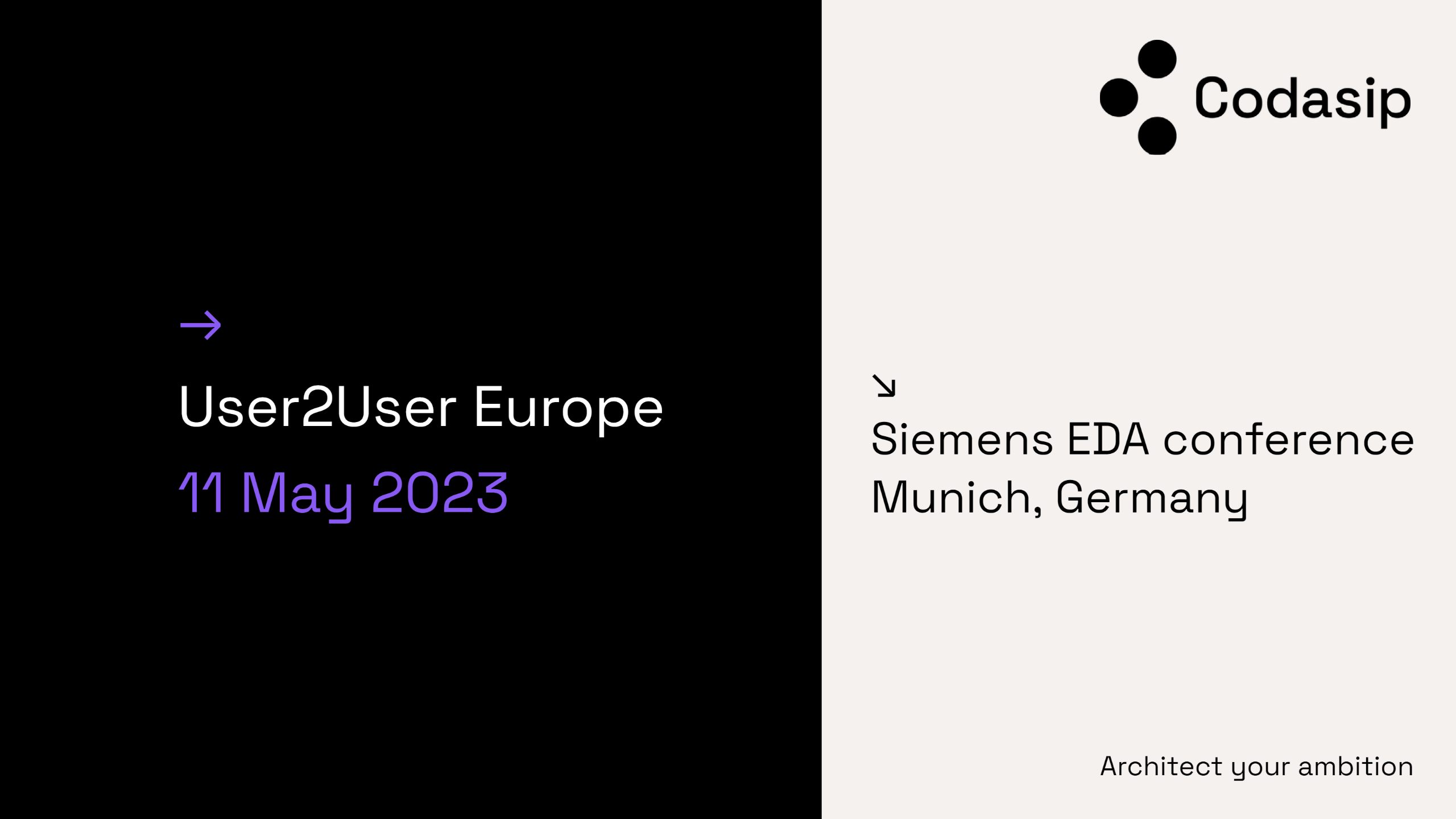 User2User Europe - Codasip