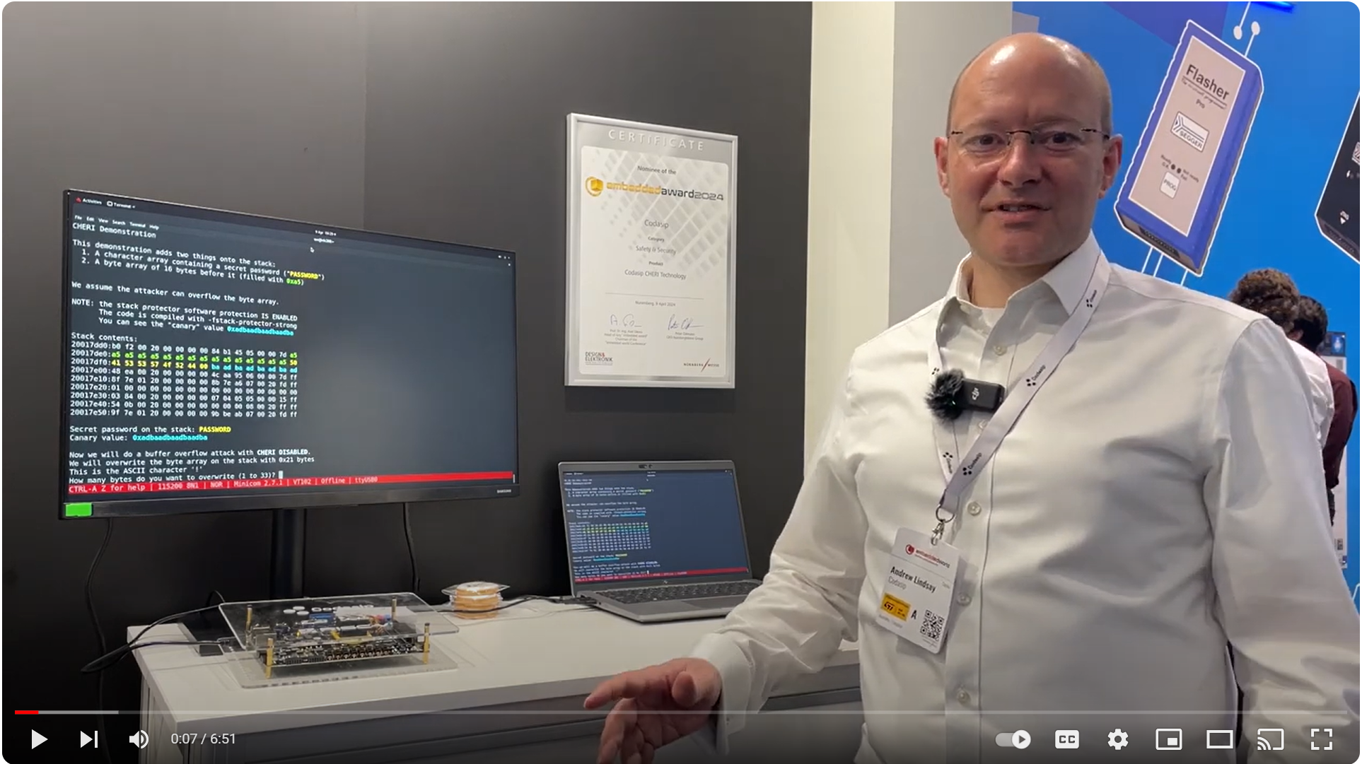 CHERI Demo at Embedded World 2024 - Codasip