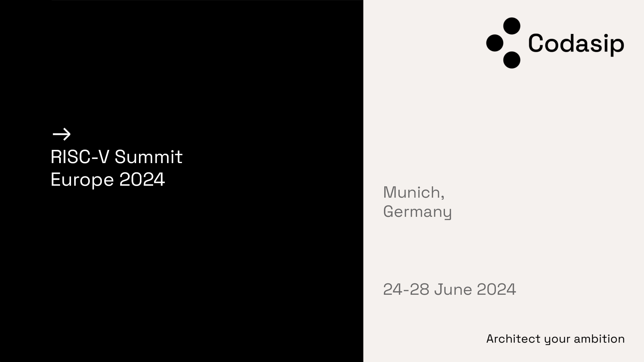RISC-V Summit Europe 2024 - Codasip RISC-V Summit Europe 2024 - Codasip