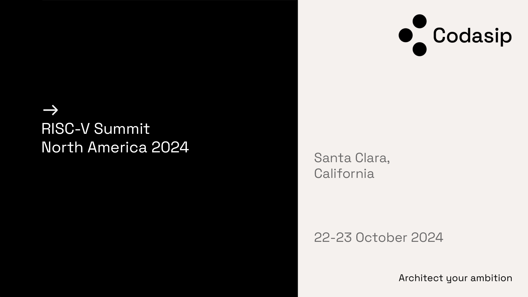 RISC-V Summit North America 2024 - Codasip